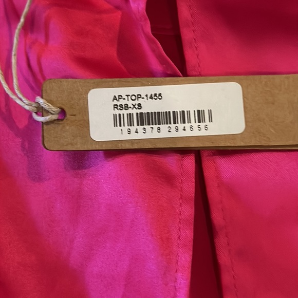 SKIMS | Tops | Skims Woven Shine Crop Top In Raspberry New | Poshmark
